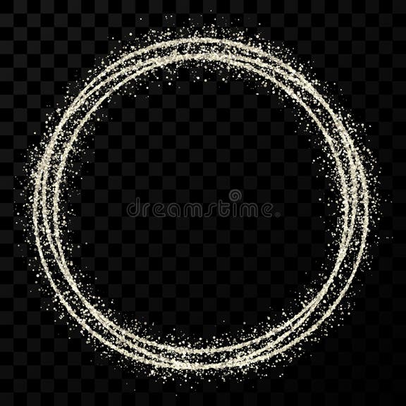 Silver Shiny Circle Frame with Light Effects Stock Vector ...