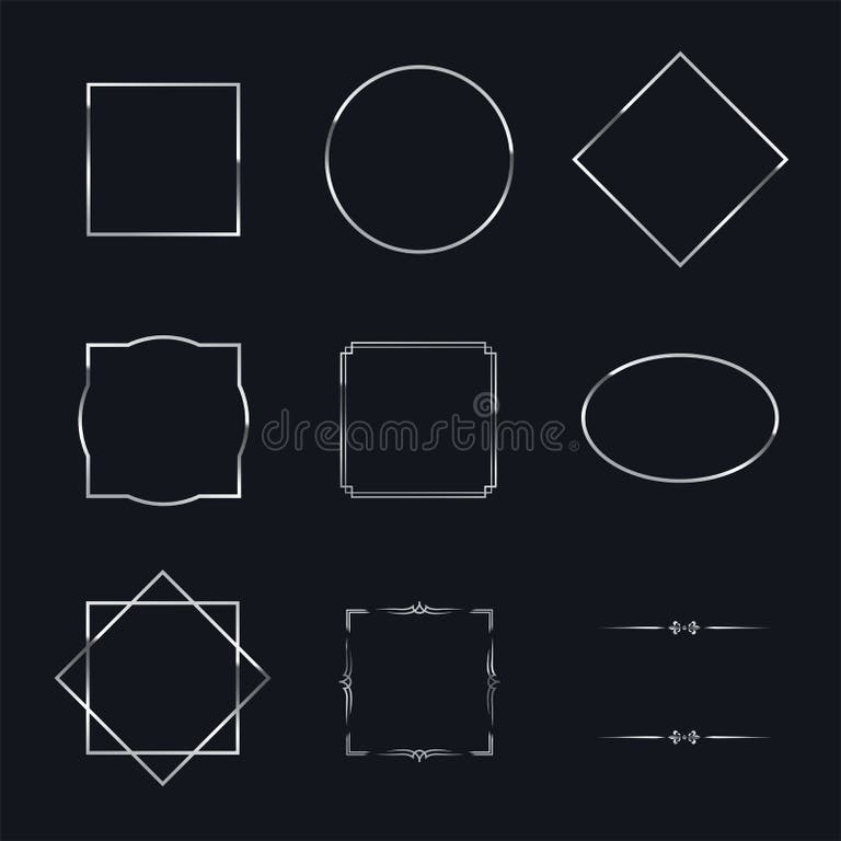 Silver Luxury Border Vector Illustration Stock Illustrations – 11,259 ...