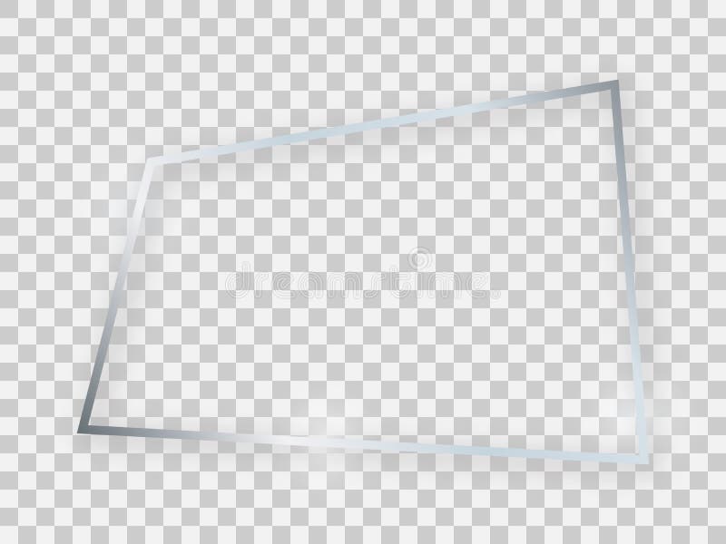 Silver Shiny Rectangular Frame Stock Vector - Illustration of graphic ...