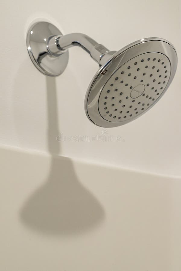 A Shower Head with a Silver Handle and a Silver Head Stock Photo ...