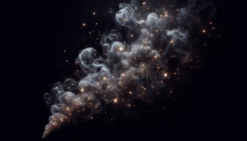 Silver Smoke Glittering Silver Smoke that Sparkles Like Stard Stock ...