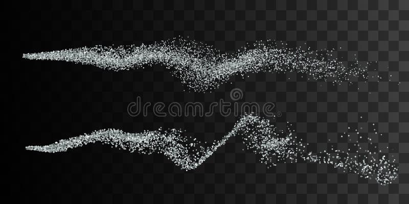 Silver Smoke on Natural Black Background. Beautiful Smoke Abstract ...