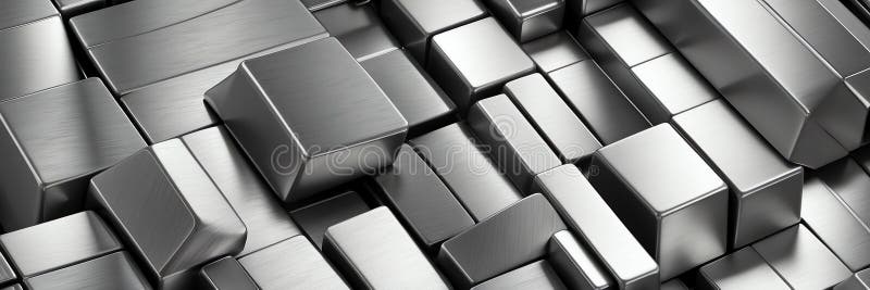 Silver Smooth Shiny Metal Theme Striped Diagonal Lines and Blocks ...