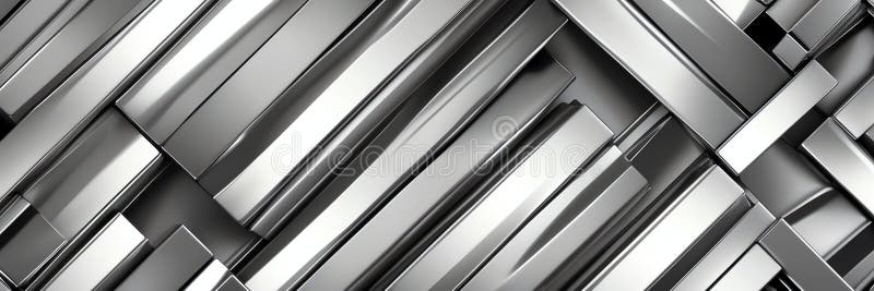 Silver Smooth Shiny Metal Theme Striped Diagonal Lines and Blocks ...