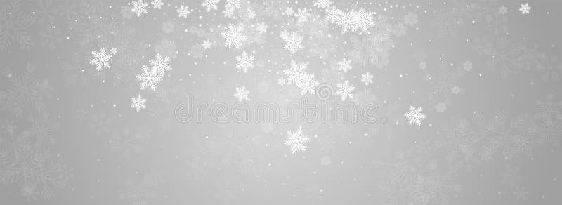 Silver Snow Vector Panoramic Grey Background Stock Vector ...