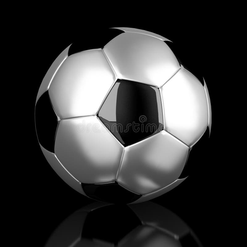 Silver soccer ball stock illustration. Illustration of ball - 37703285