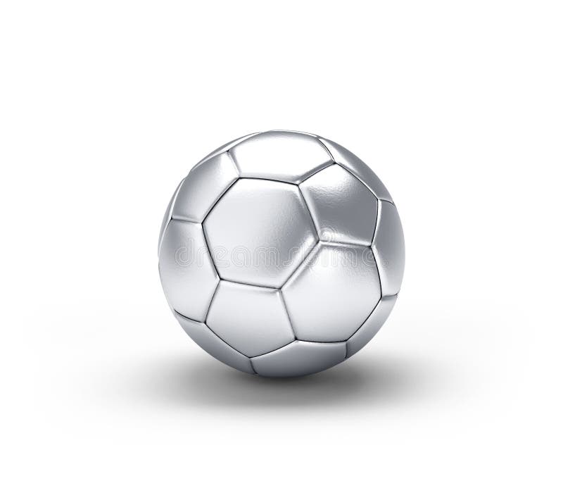 Silver soccer ball stock illustration. Illustration of ball - 37703285