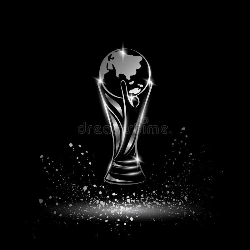 Silver Soccer Trophy with Globe. Editorial Photography - Illustration ...