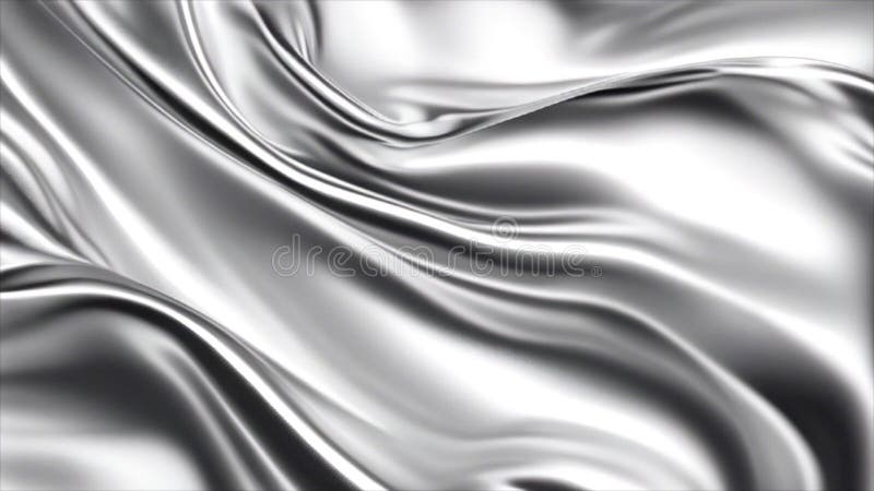 Silver Soft Satin Fabric Waves Background Design. Texture with Smooth ...
