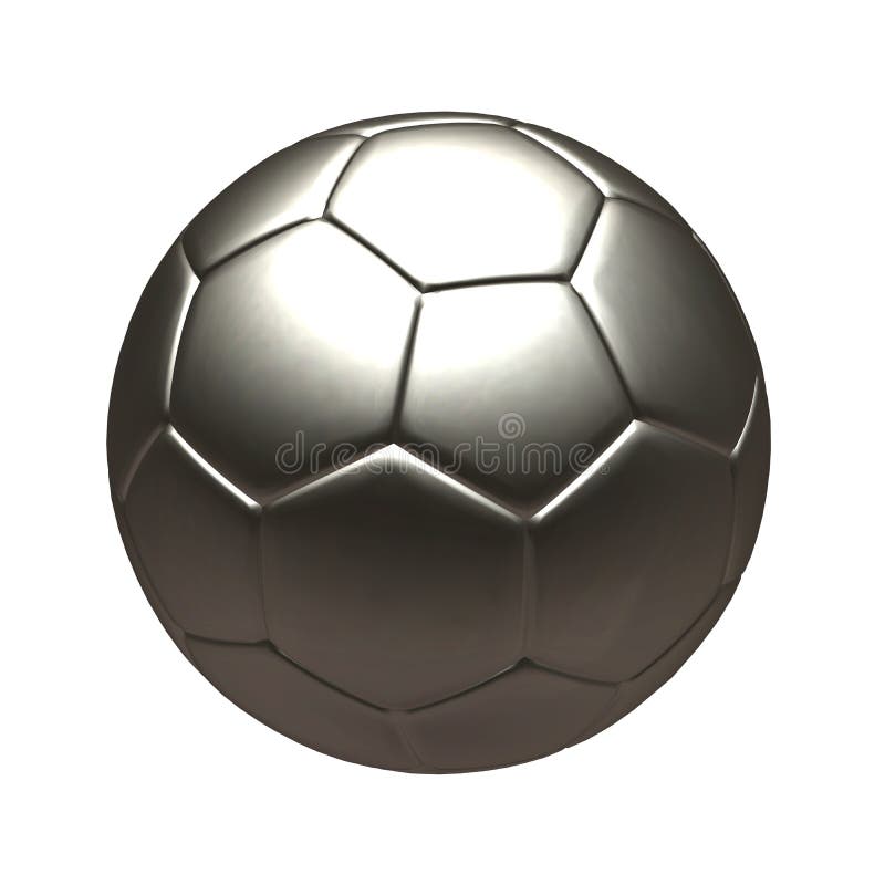Silver Soocerr Bal Football Stock Illustration - Illustration of close ...