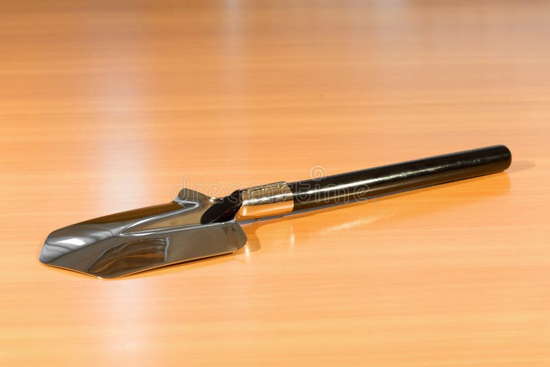Silver Spade as a gift stock image. Image of tool, metallic - 53591557