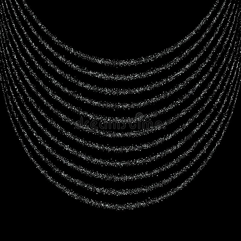 Silver Sparkles on Dark Abstract Background, Vector Silver Dust Stream ...