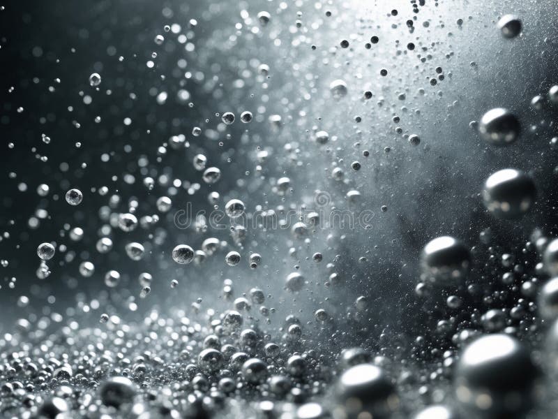 Silver Spheres. a CloseUp Perspective on Reflective Metallic Bubbles ...