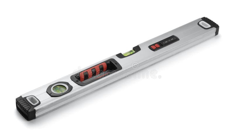 Silver spirit level tool stock image. Image of accurate - 328078245