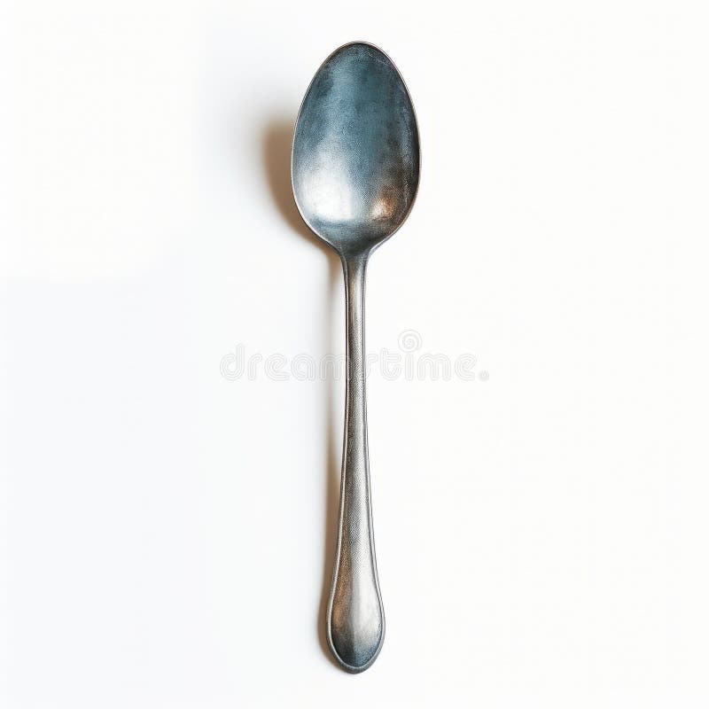 Silver Spoon on White Background: a Minimalist Artistic Interpretation ...