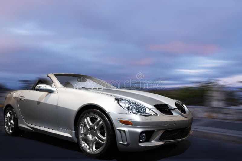 Silver sports car stock image. Image of silver, expensive - 5484455