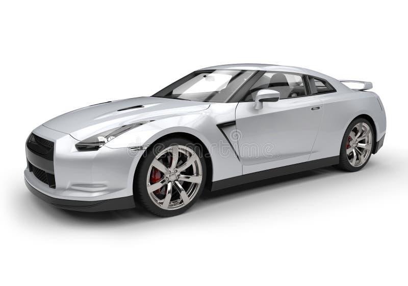 Silver Sports Car stock illustration. Illustration of modern - 59003025
