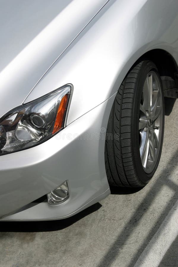 Silver sporty car stock photo. Image of wheels, dealership - 2308422