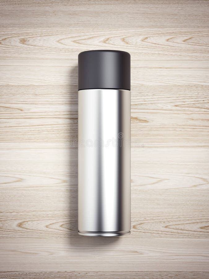 Silver Spray Can. 3d Rendering Stock Illustration - Illustration of ...