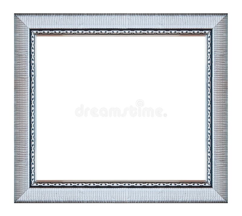 Vintage Silver Frame with a Crown and Ornament on Black. Stock Vector ...
