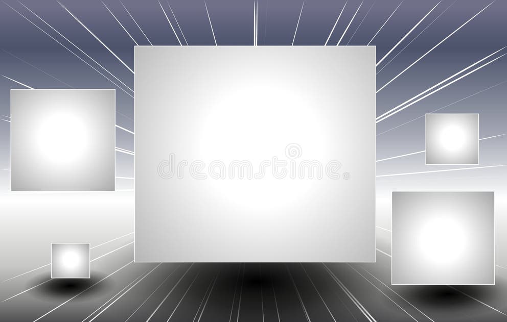 Silver Square Panels Flying through Space Stock Illustration ...