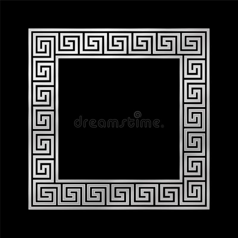Seamless Meander Patterns on White Background Stock Vector ...