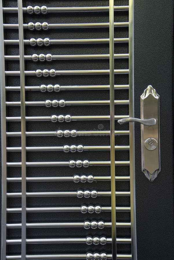 Silver Stainless Door Handle of Various Doors Stock Photo - Image of ...