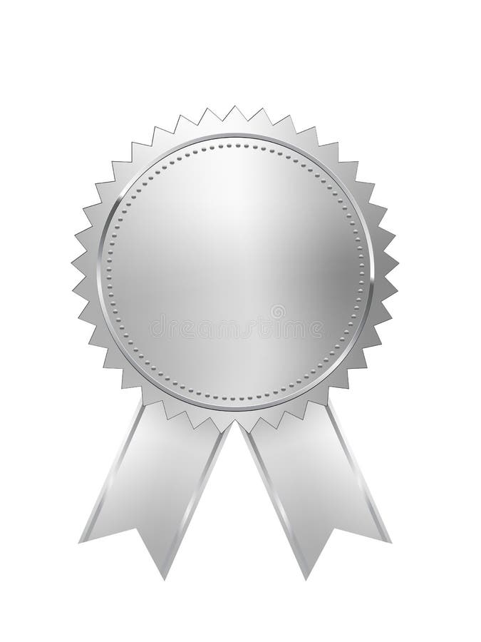 Silver Stamp Seal Collection Isolated on White Stock Vector ...