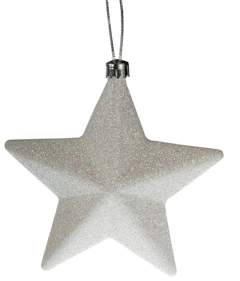 Silver Star Isolated Over White Background Stock Image - Image of ...