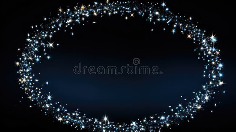 Silver star circle border stock illustration. Illustration of ...