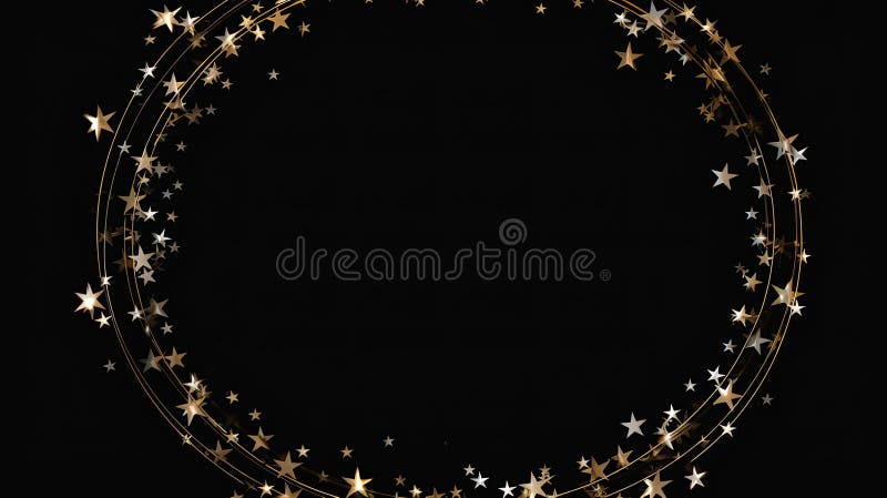 Silver star circle border stock illustration. Illustration of elegant ...