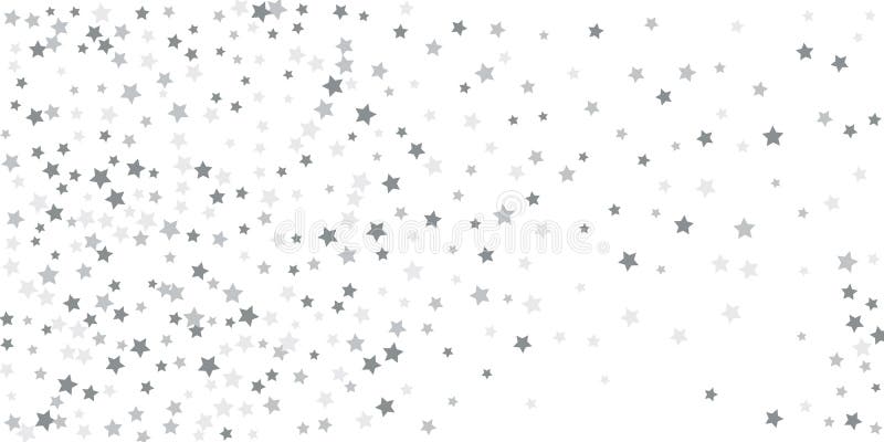 Silver Star Confetti Falling Stock Vector Illustration Of Template
