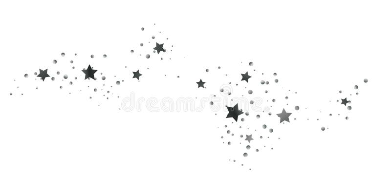 Silver Falling Confetti Stars Stock Vector Illustration Of Glitter