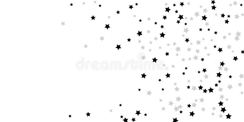 Silver Star Confetti Falling Stock Vector Illustration Of Template