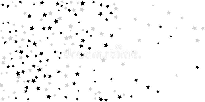 Silver Star Confetti Falling Stock Vector Illustration Of Merry