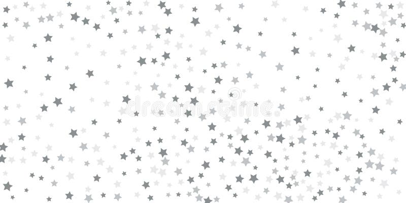 Silver Star Confetti Falling Stock Vector Illustration Of Confetti
