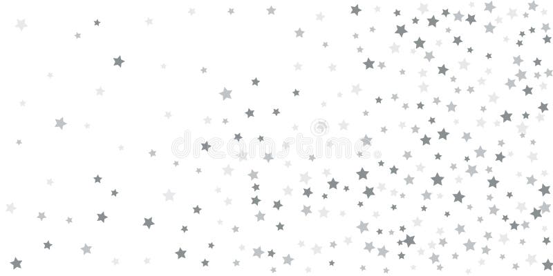 Silver Star Confetti Falling Stock Vector Illustration Of Silver