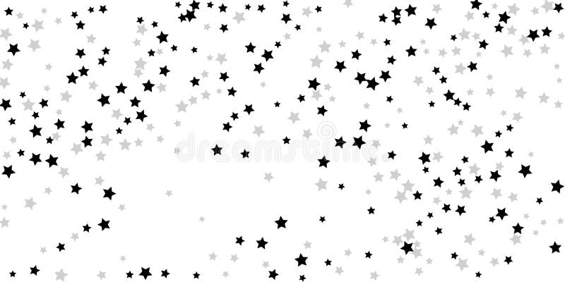 Silver Star Confetti. Falling Stock Vector - Illustration of merry ...