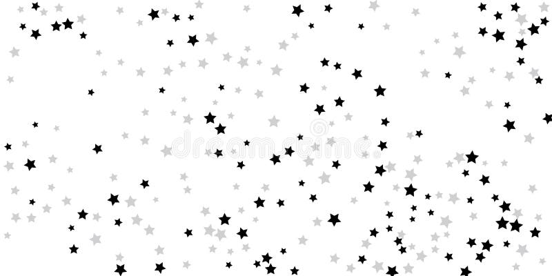 Silver Star Confetti. Falling Stock Vector - Illustration of decorative ...