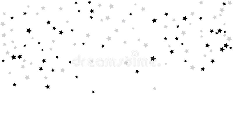 Silver Star Confetti Falling Stock Vector Illustration Of White