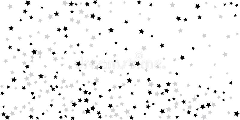 Silver Star Confetti Falling Stock Vector Illustration Of Falling