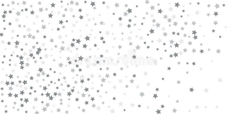 Silver Star Confetti Falling Stock Vector Illustration Of Sparkle