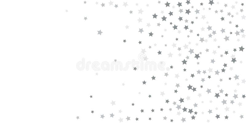 Silver Star Confetti Falling Stock Vector Illustration Of Festive
