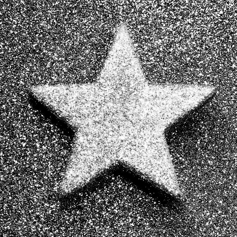 Large Silver Star on Blue Bright Background Stock Image - Image of ...