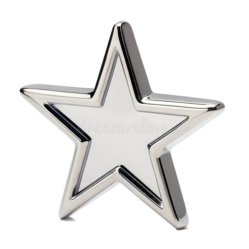 Silver Star Icon Isolated on White Background Stock Illustration ...