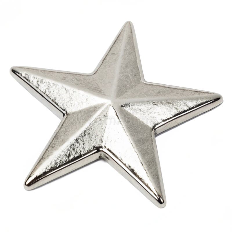 Silver Star Isolated on White Background Stock Illustration ...