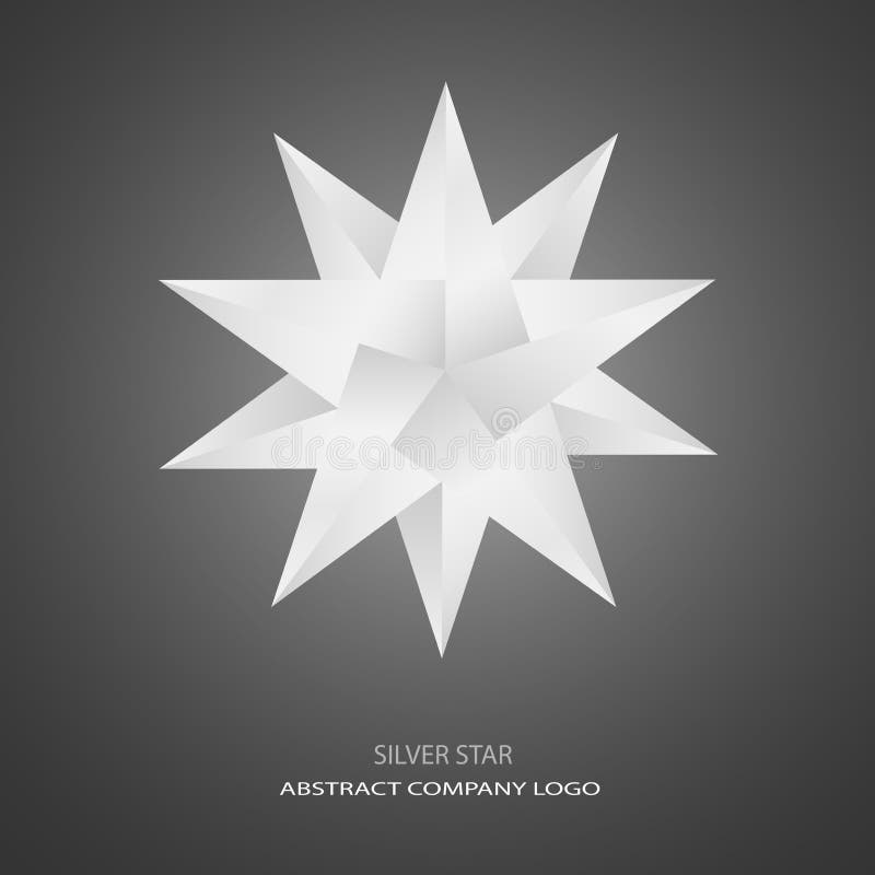 Silver Star logo stock vector. Illustration of black - 91495062