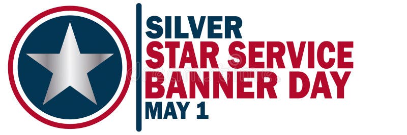 Silver Star Service Banner Day Stock Image - Image of military, navy ...