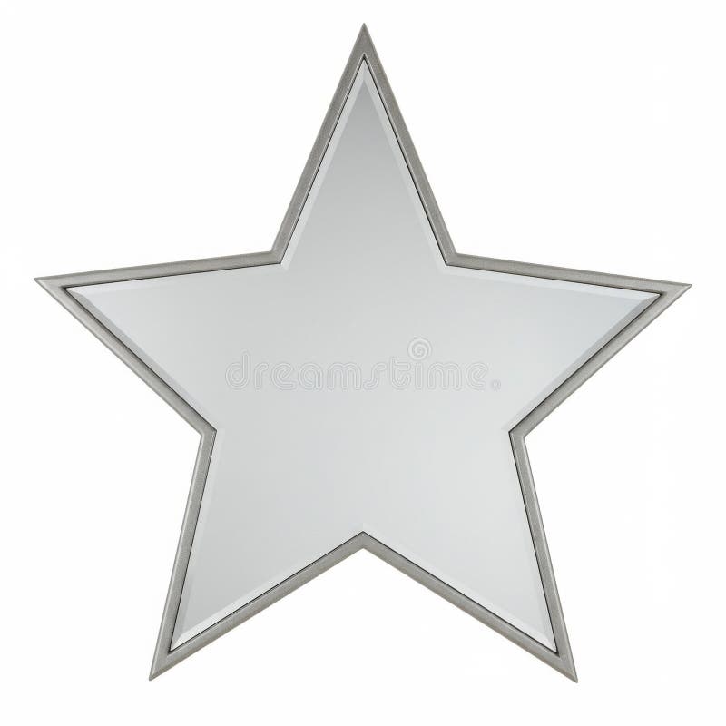 Silver Star Shaped Decorative Mirror Stock Illustration - Illustration ...