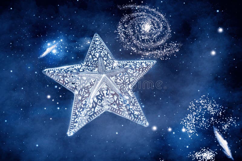 Space Of Galaxy With Stars And Planet Stock Illustration - Illustration ...